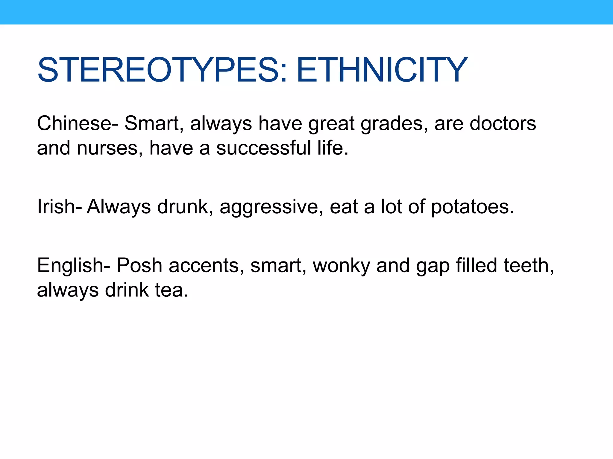 Representation and stereotypes | PPTX
