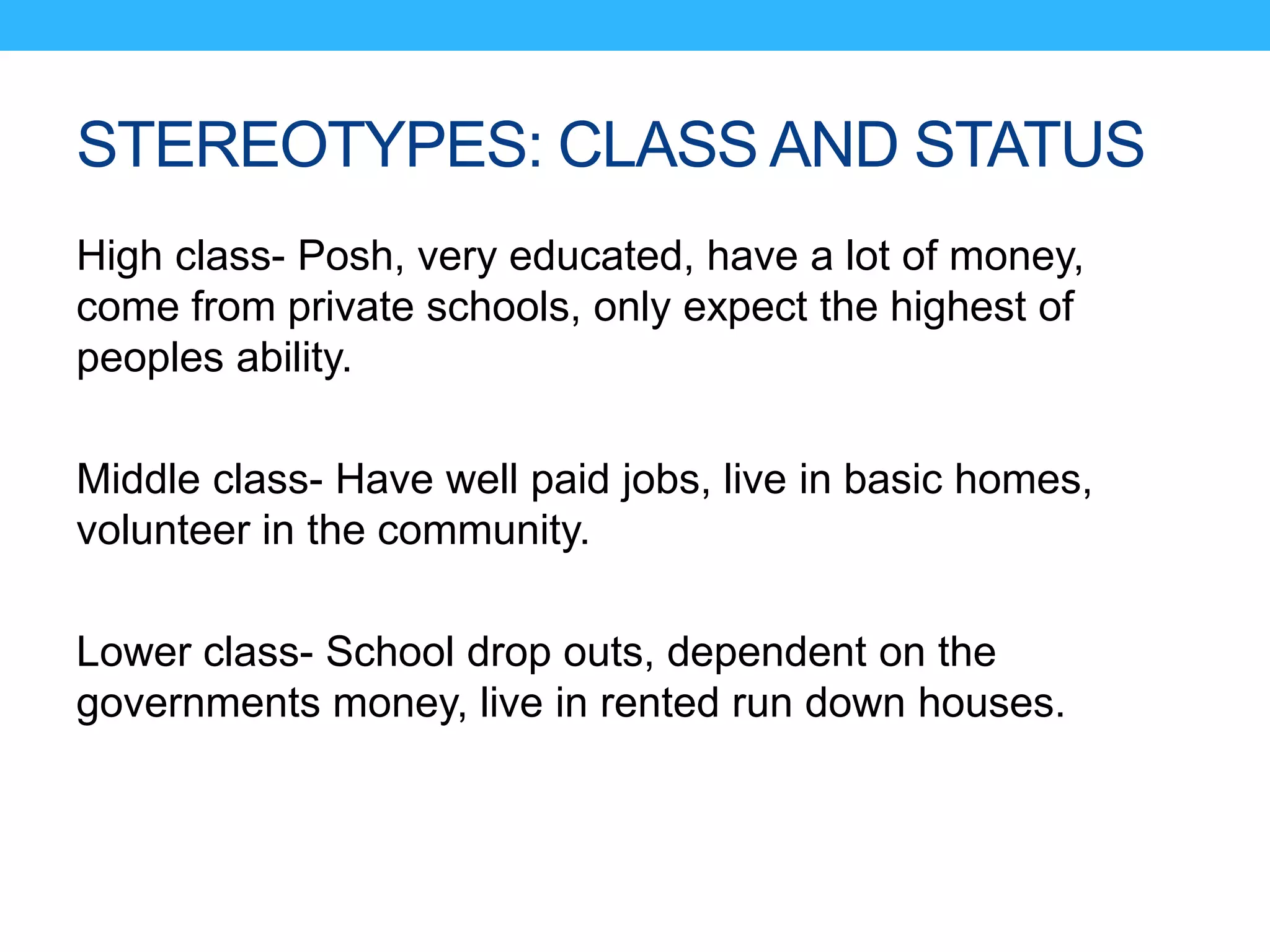 Representation and stereotypes | PPTX