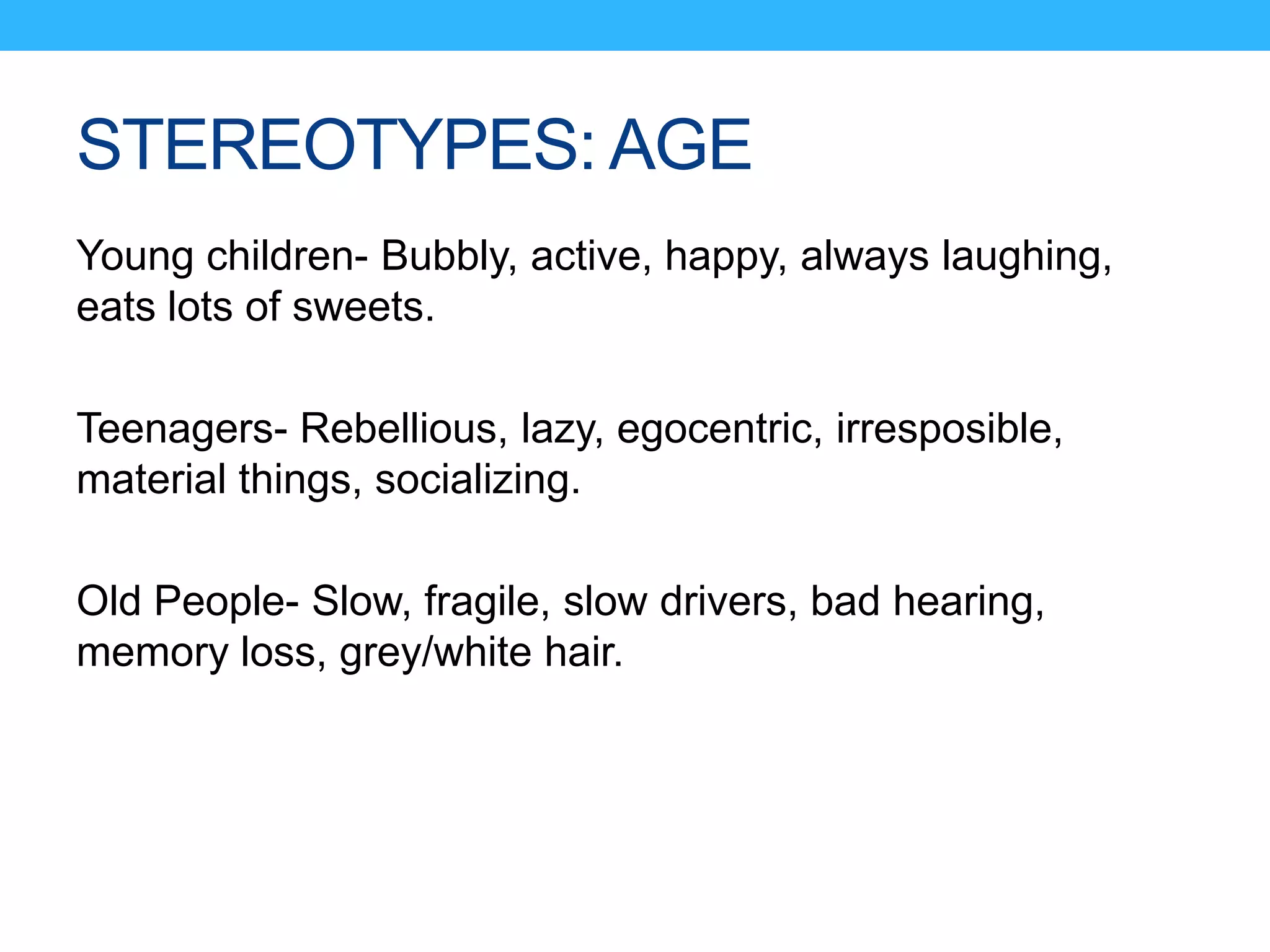 Representation and stereotypes | PPTX