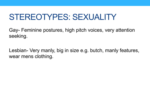 Representation and stereotypes | PPTX