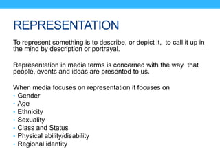 Representation and Stereotypes Real | PPTX