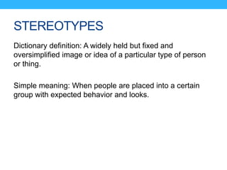 Representation and Stereotypes Real | PPTX