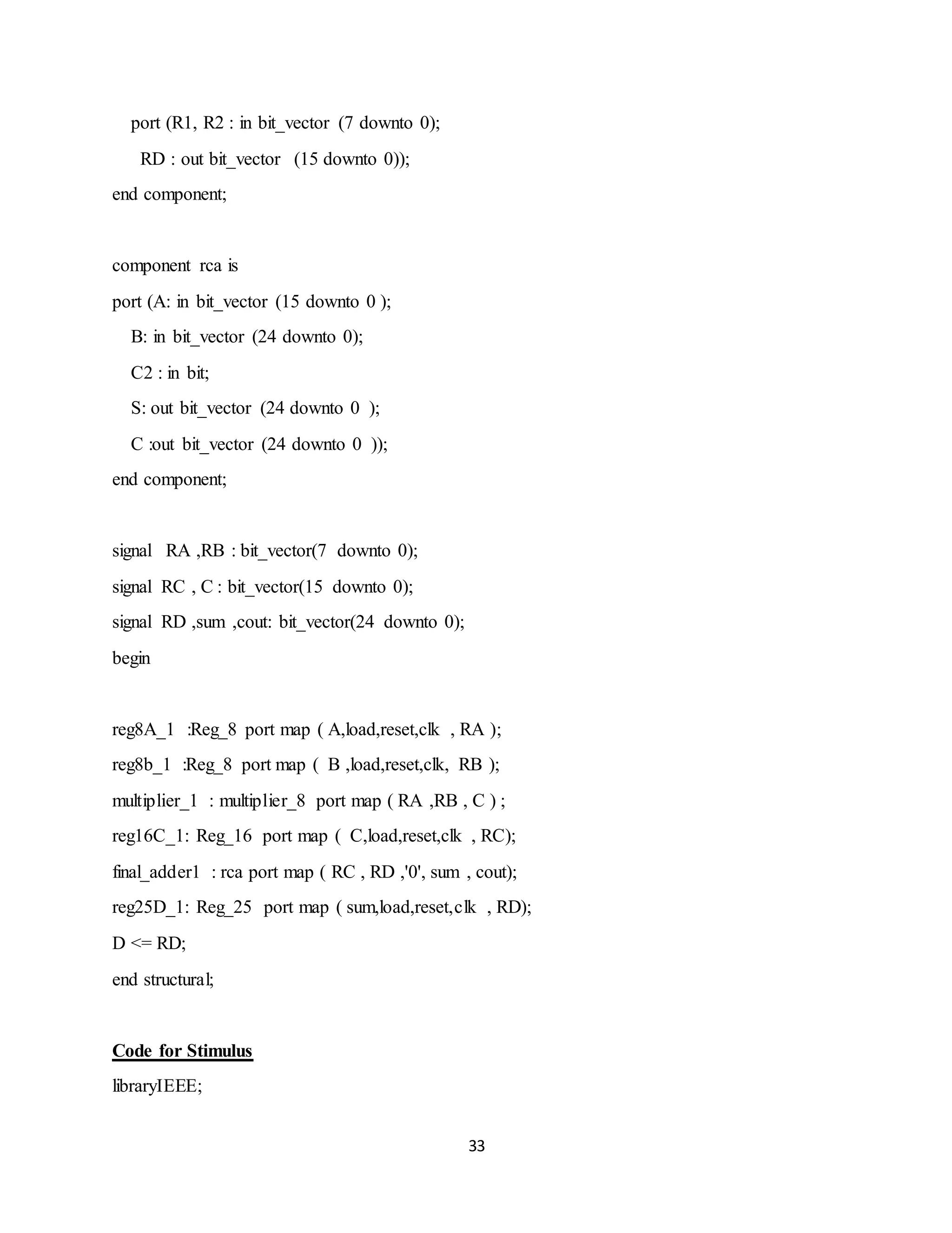 8 bit Multiplier Accumulator | DOCX