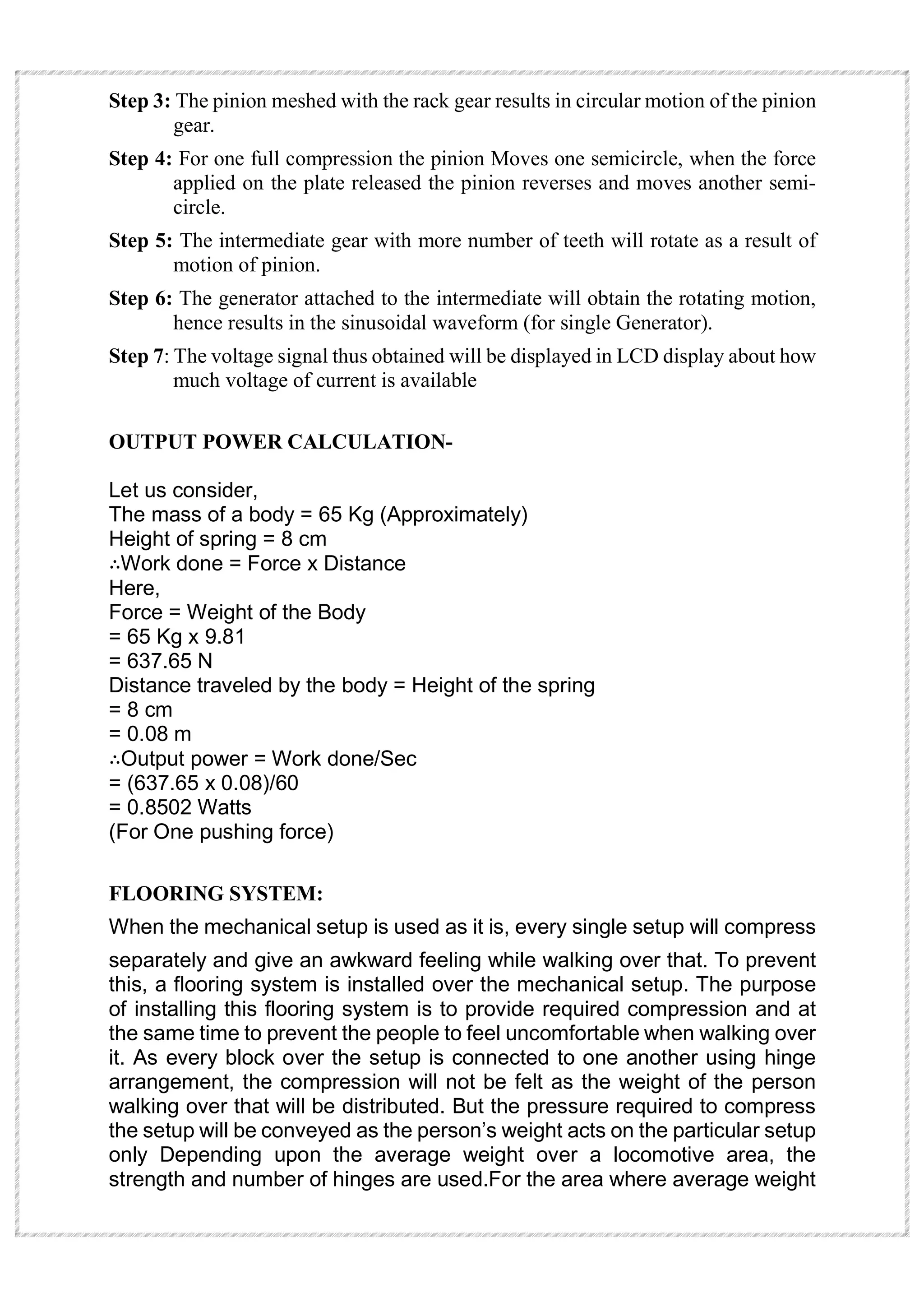 : Power Generation by Footstep | PDF