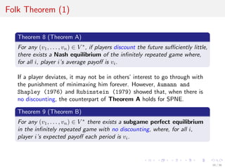 Theory of Repeated Games | PDF