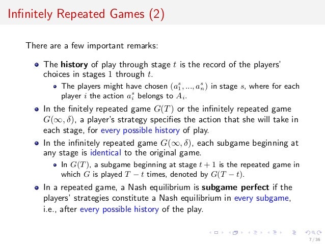 Theory Of Repeated Games 