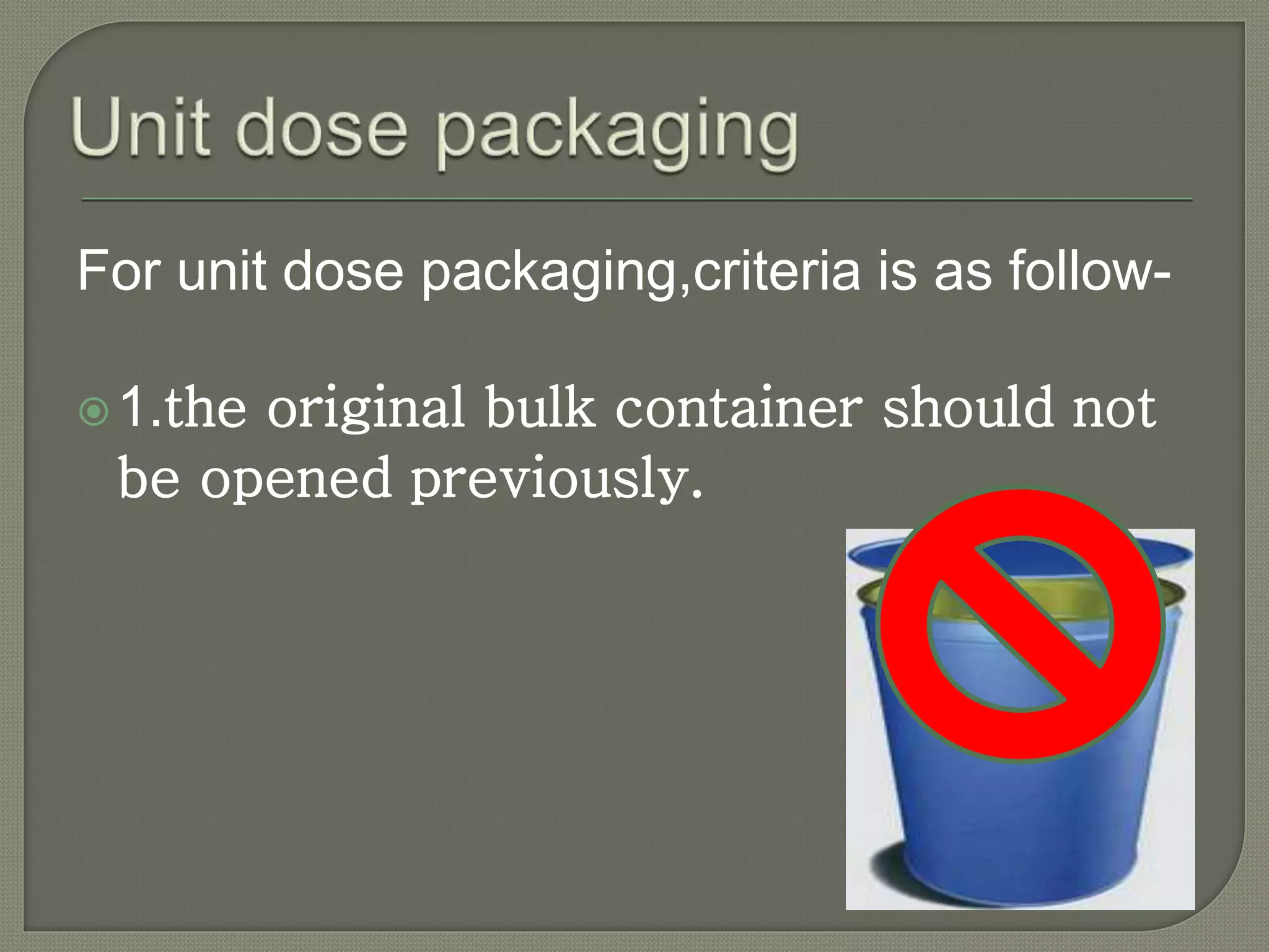 Repacking and relabelling | PPTX