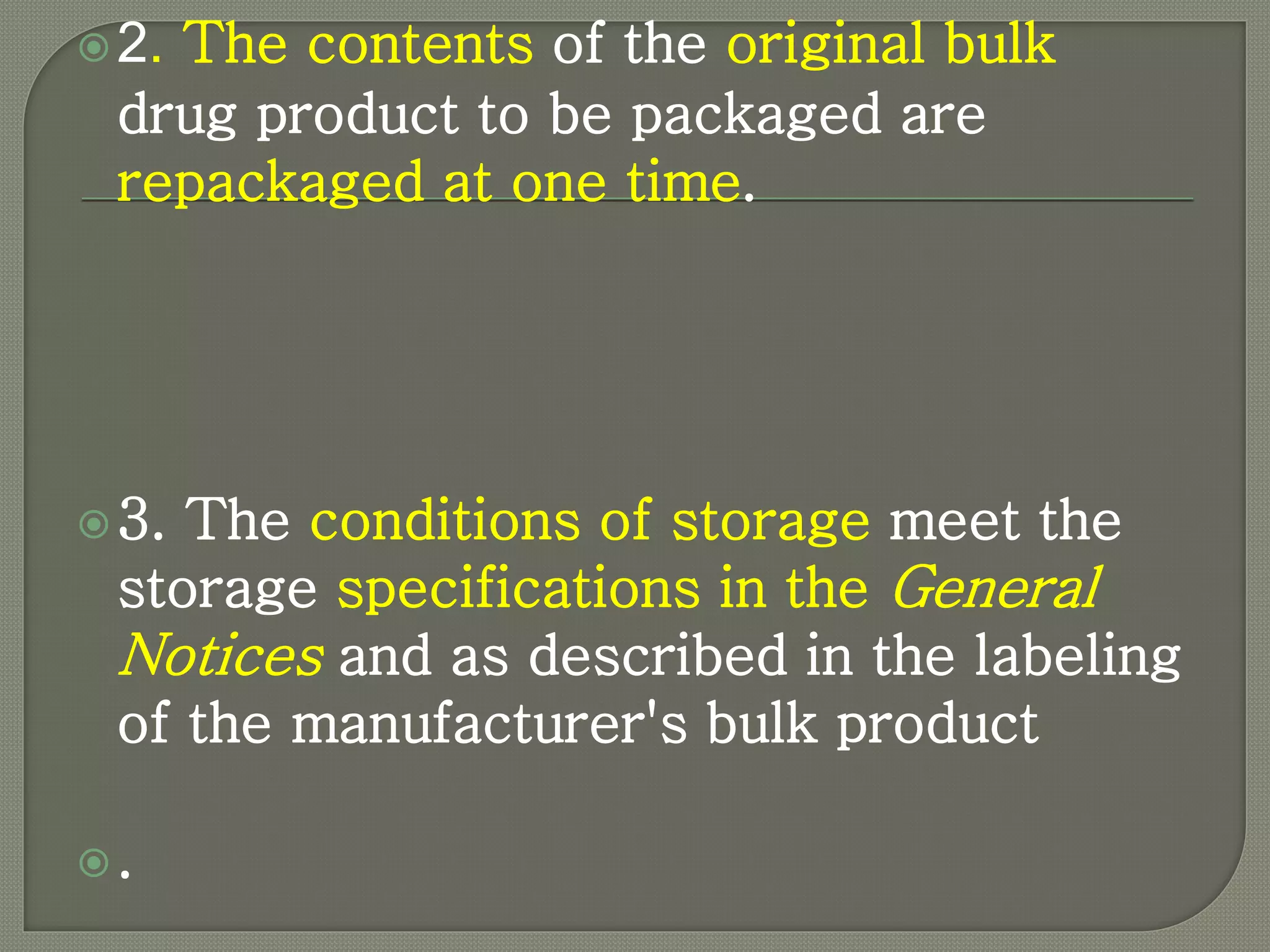 Repacking and relabelling | PPTX