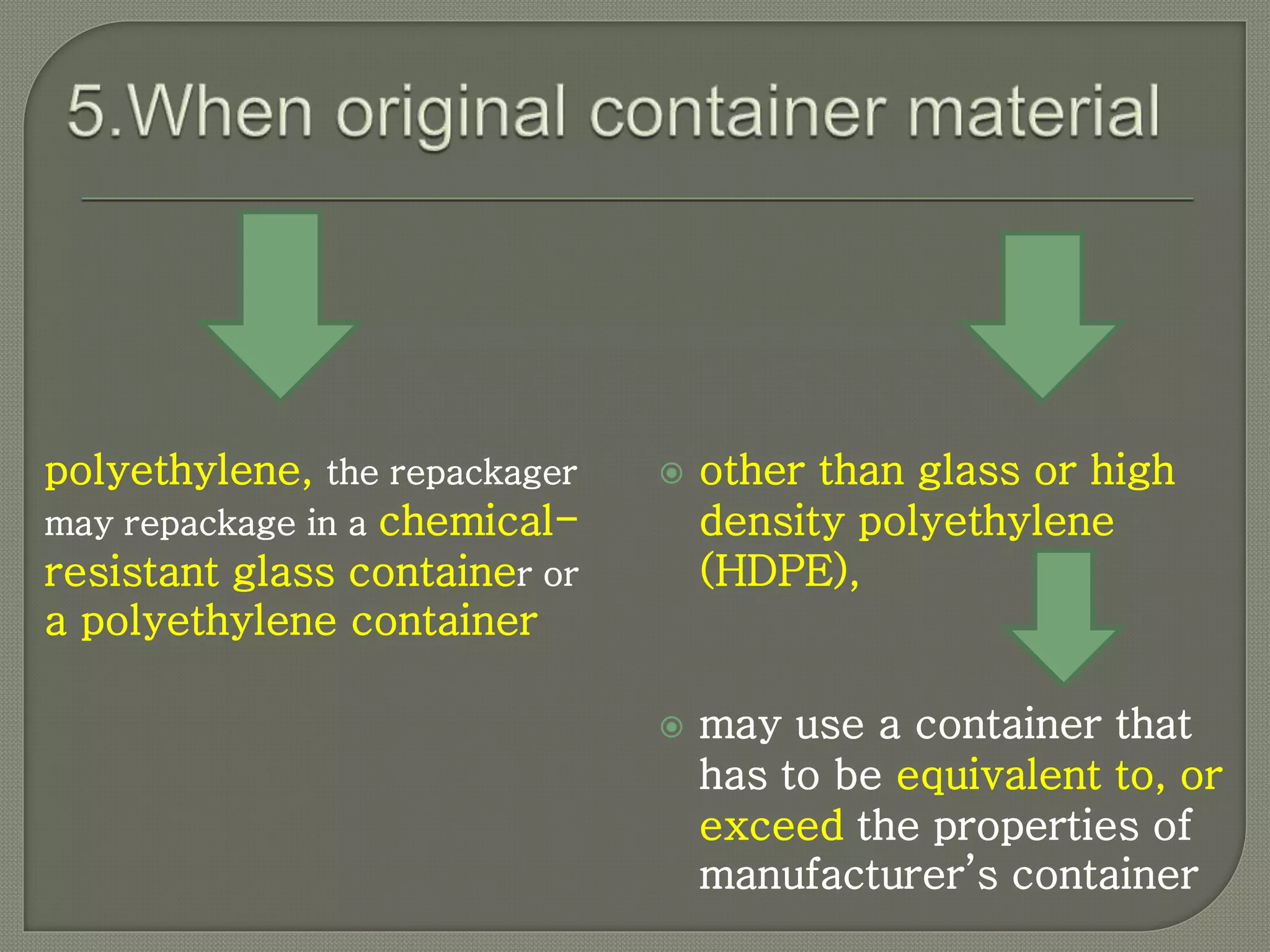 Repacking and relabelling | PPTX | Pharmaceutical Industry | Industries