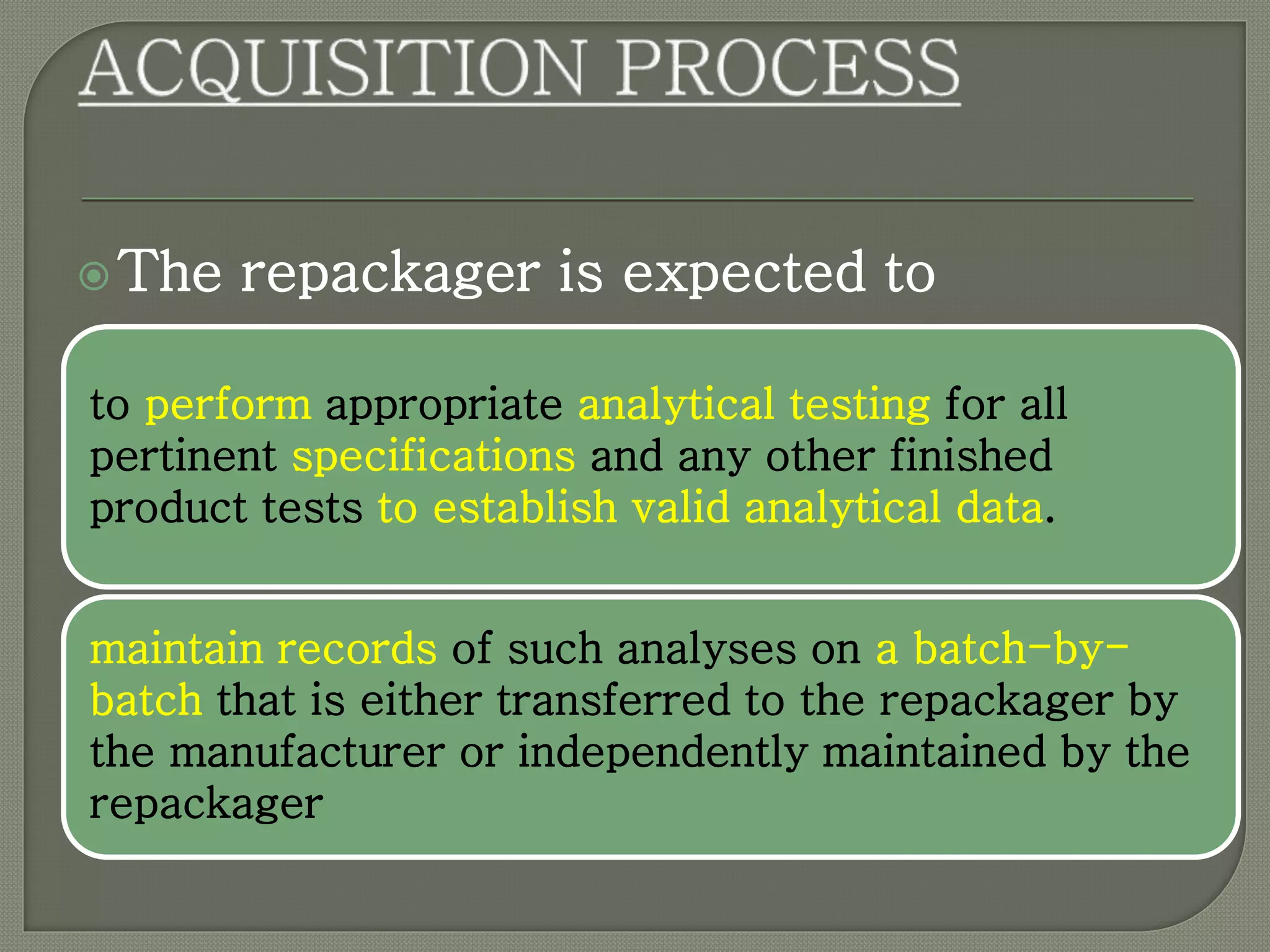 Repacking and relabelling | PPTX | Pharmaceutical Industry | Industries