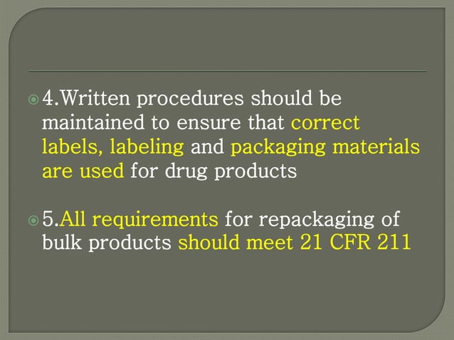Repacking and relabelling | PPTX | Pharmaceutical Industry | Industries