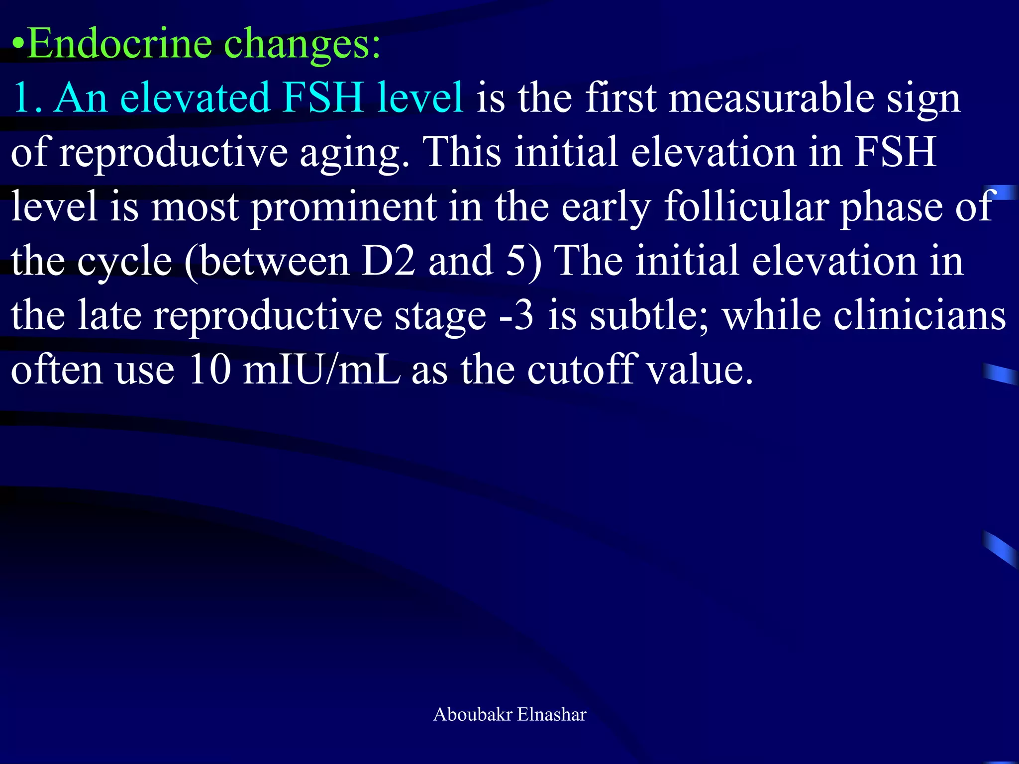 Stages of Reproductive Aging | PDF