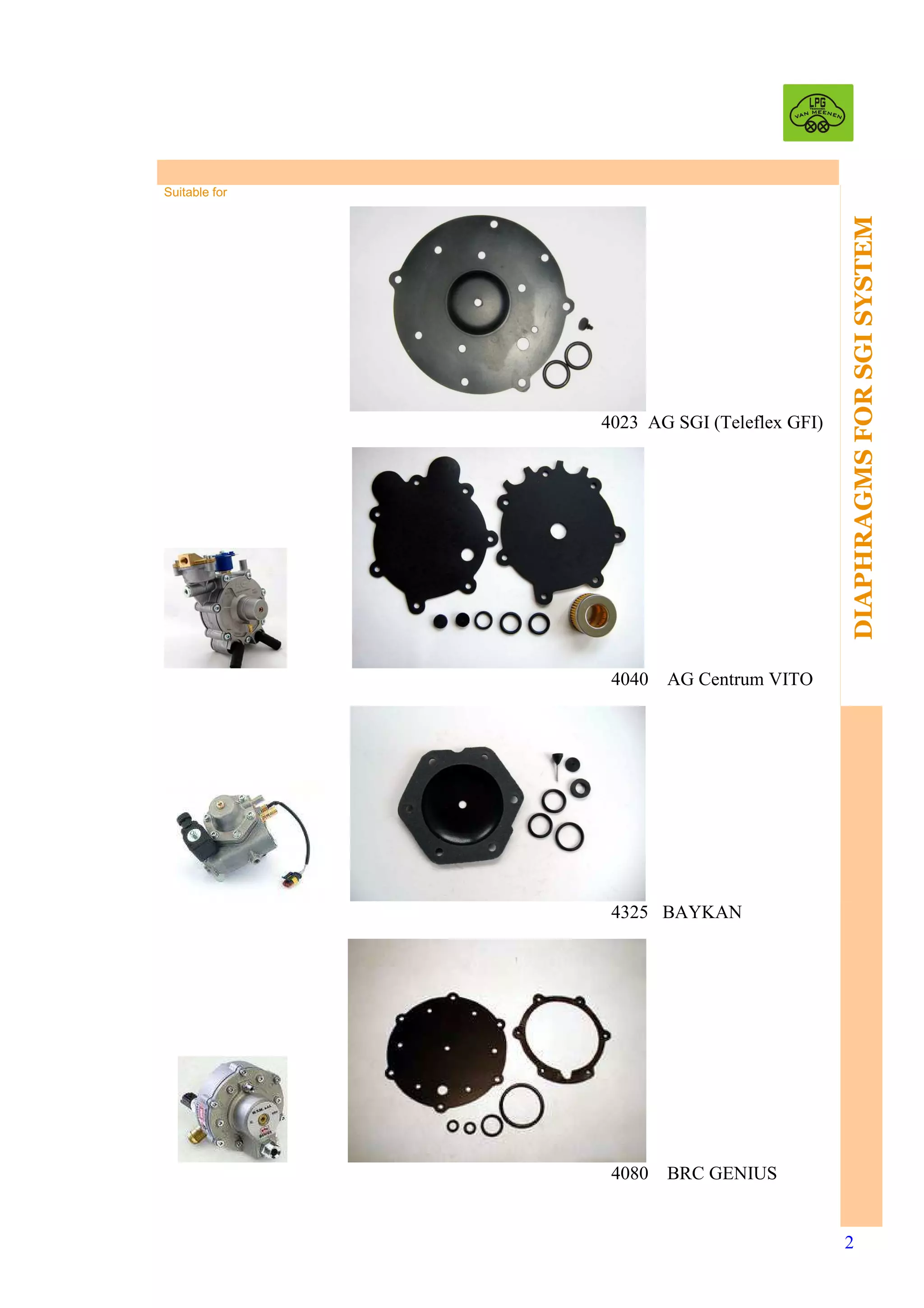 Repair kits for LPG reducers | PDF
