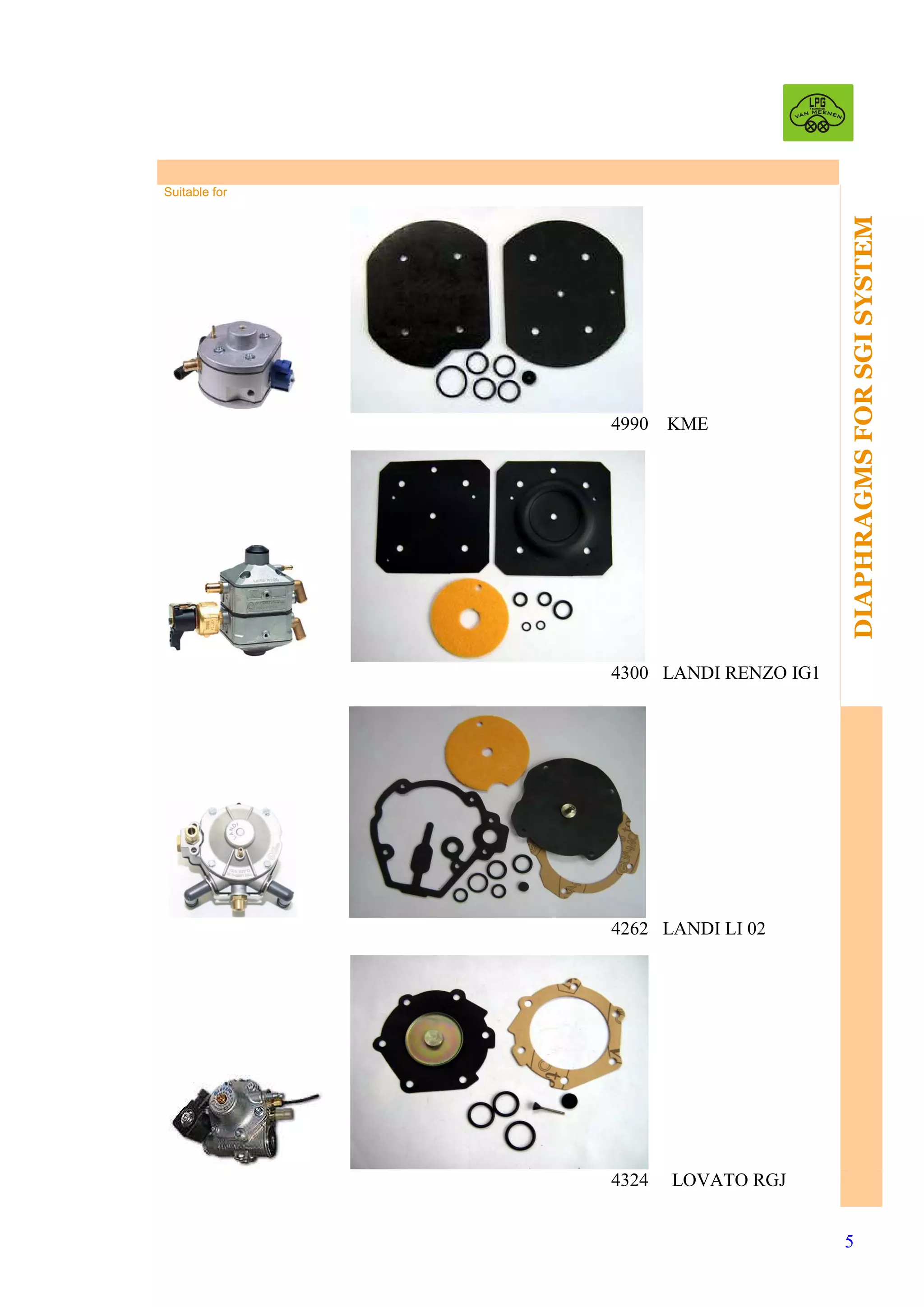 Repair kits for LPG reducers | PDF