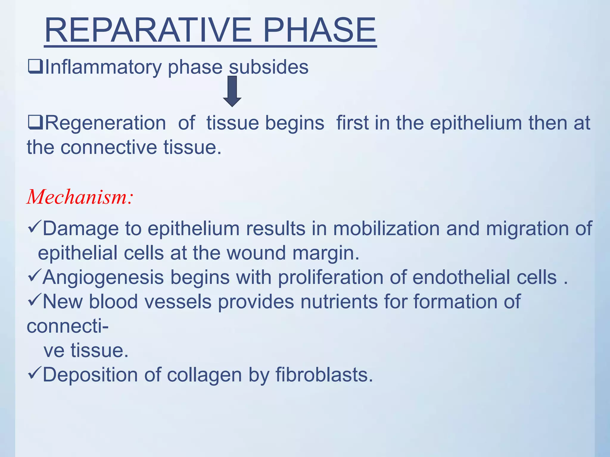 Repair and regeneration of oral tissue | PPTX