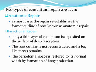 Repair and regeneration of tooth | PPTX