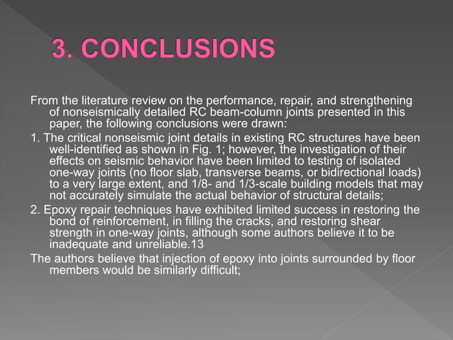 Repair and strengthening of reinforced concrete beam column joints ...