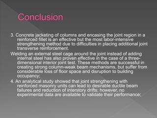 Repair and strengthening of reinforced concrete beam column joints | PPTX