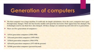 Comprehensive Overview of Computer Generations, Types, and Programming ...