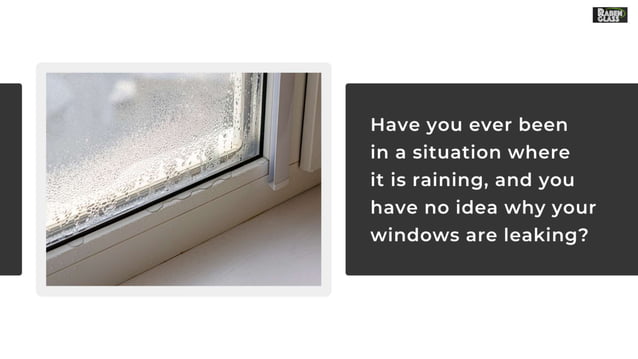 Repairing a Leaky Window | PPT