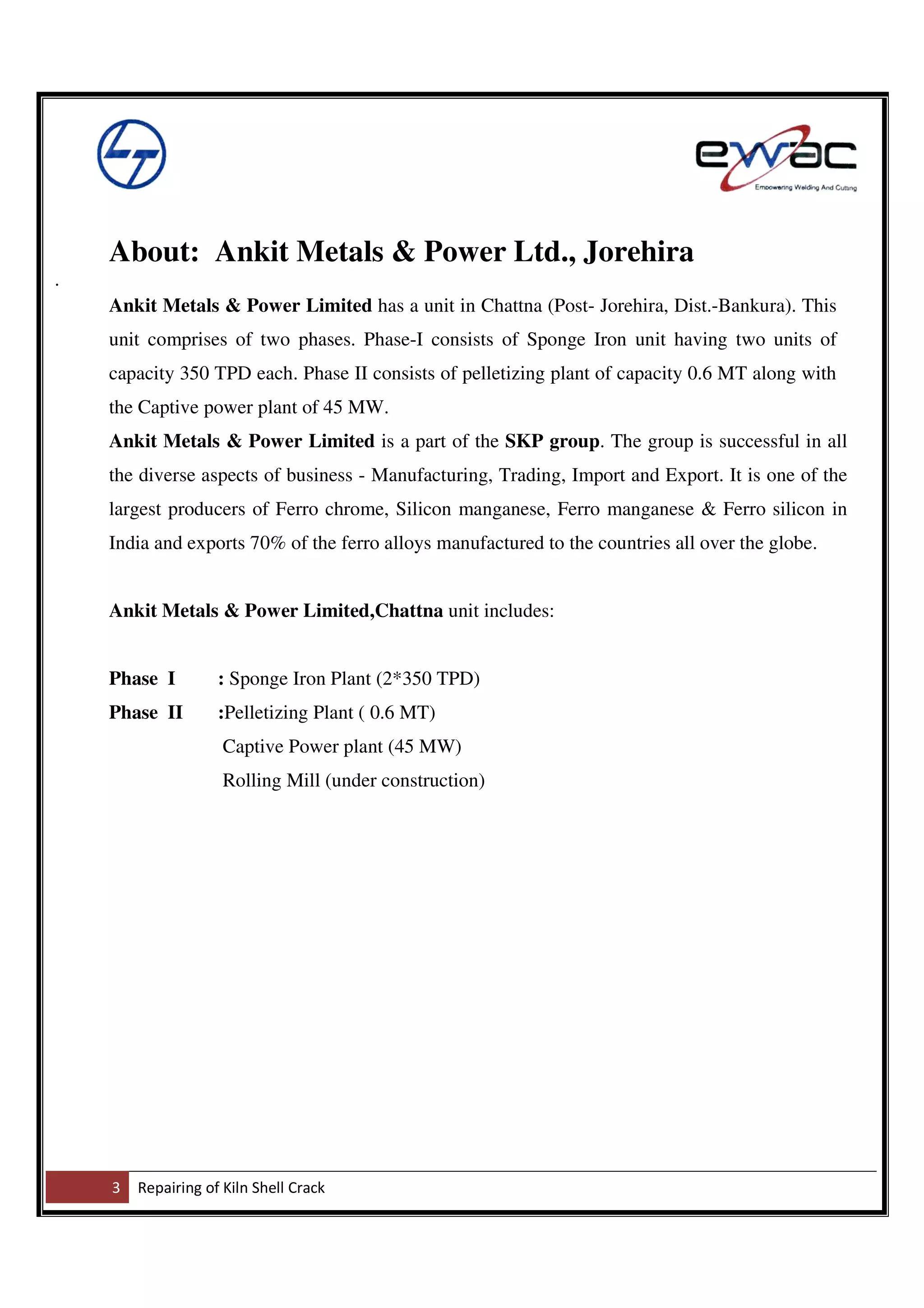 Repairing of kiln shell crack | PDF