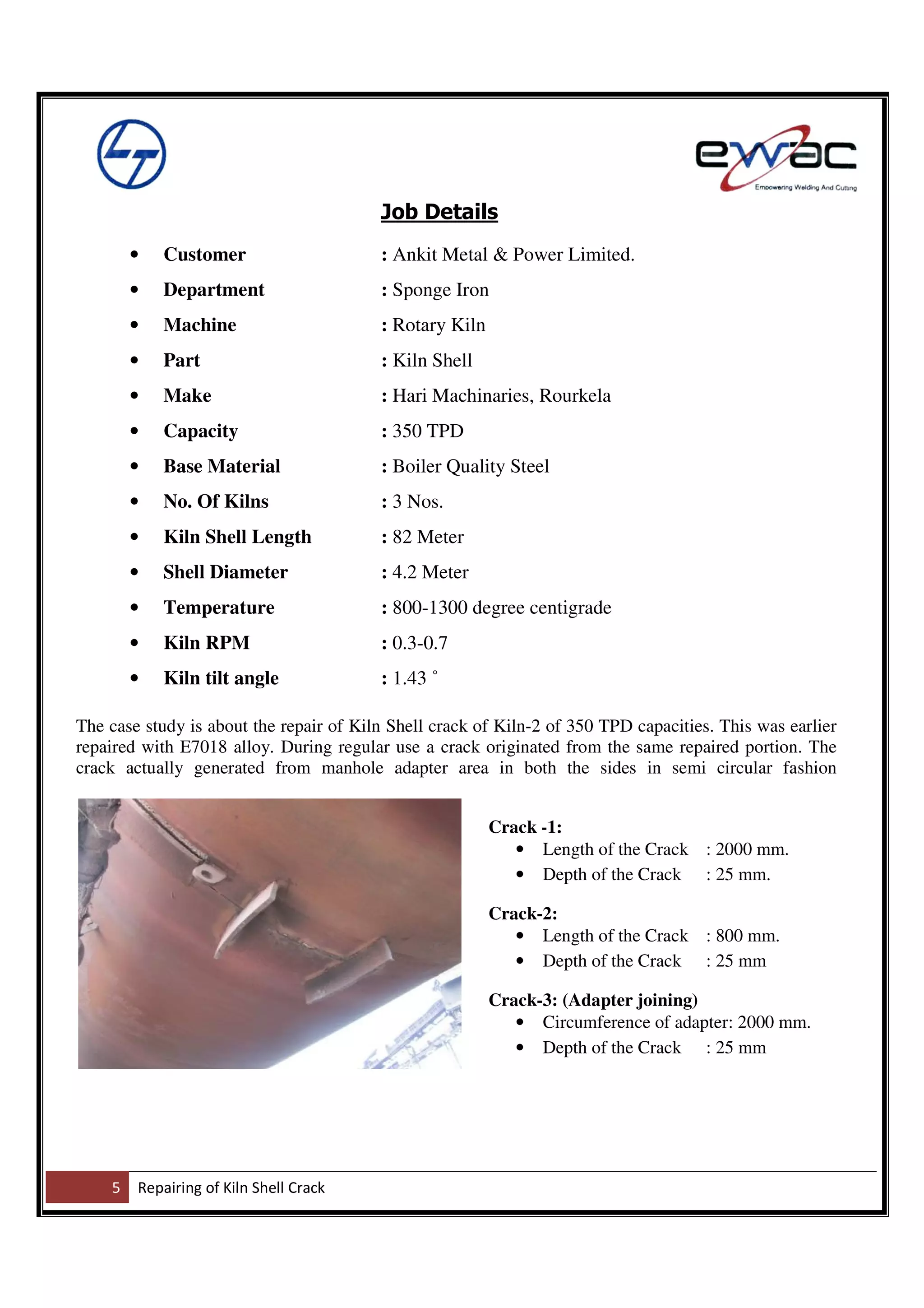 Repairing of kiln shell crack | PDF