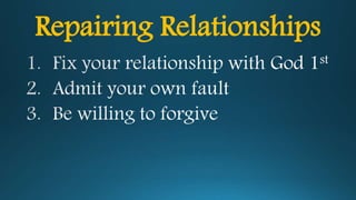 Repairing relationships | PPT
