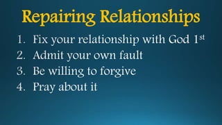 Repairing relationships | PPT