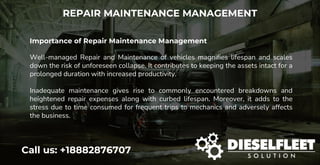 Repair Maintenance Management | PPT