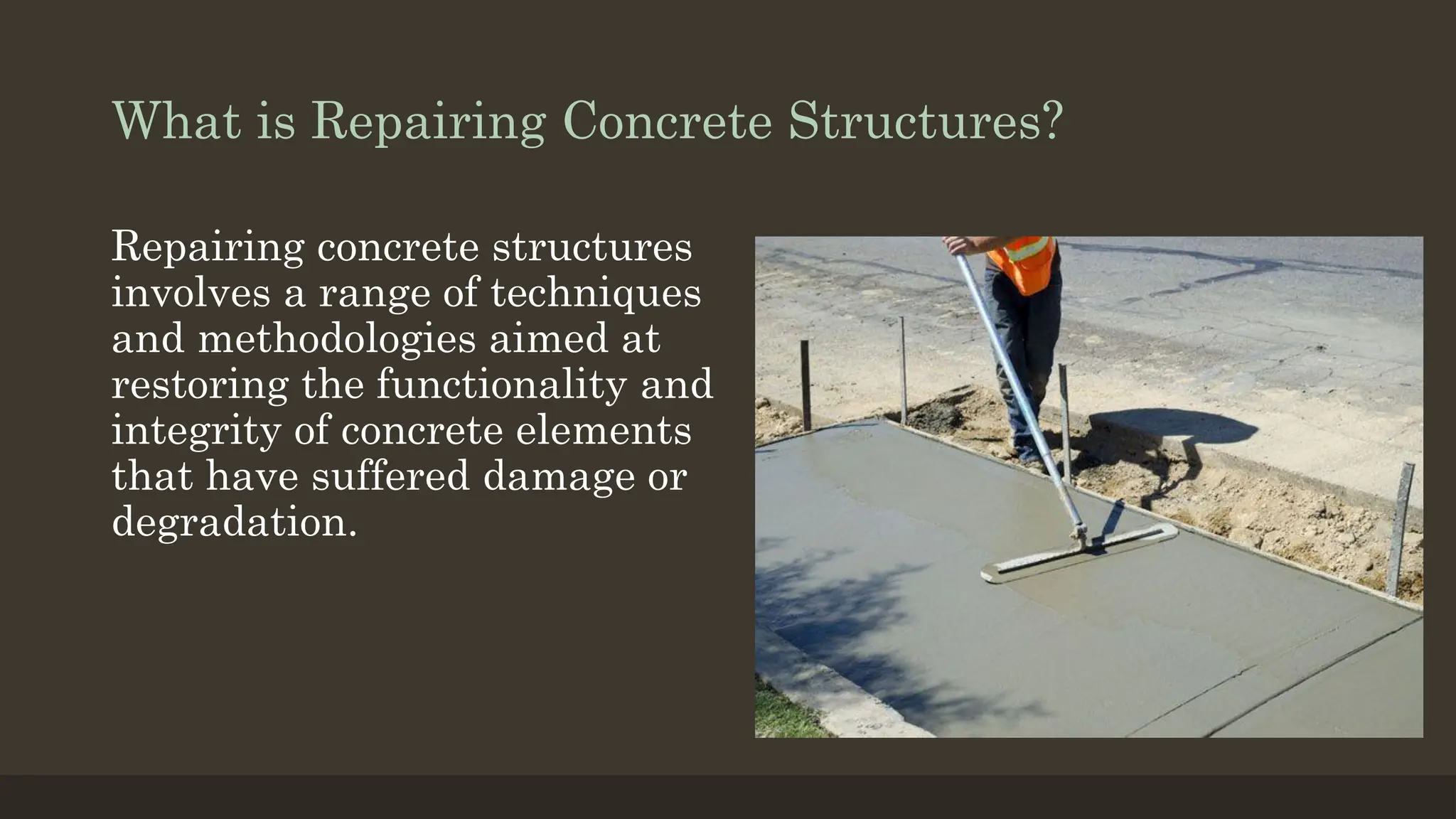 Repair Materials for concrete structures | PPT