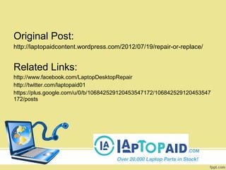 Repair or replace | PPT