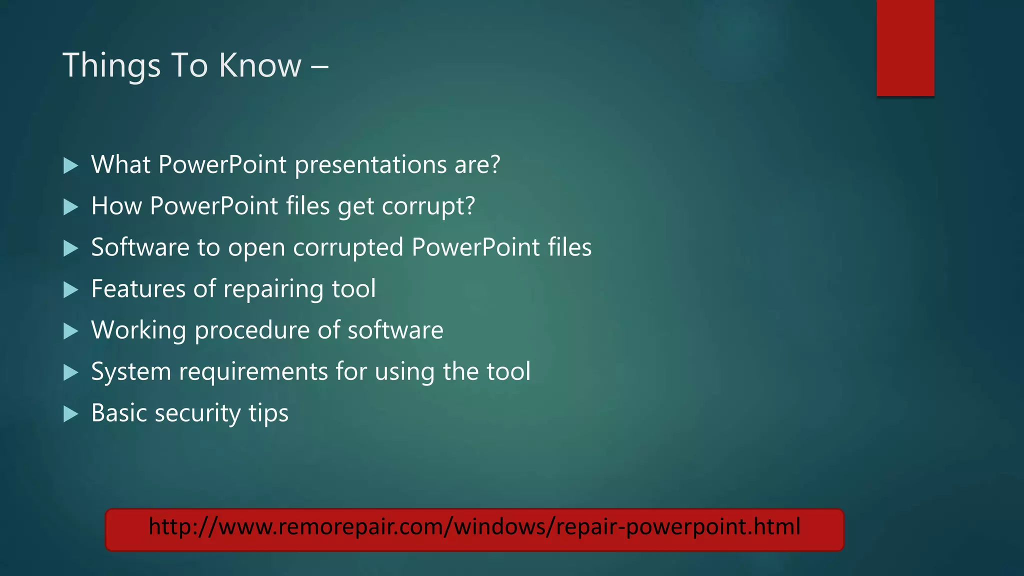 How to Repair PowerPoint Files | PPTX