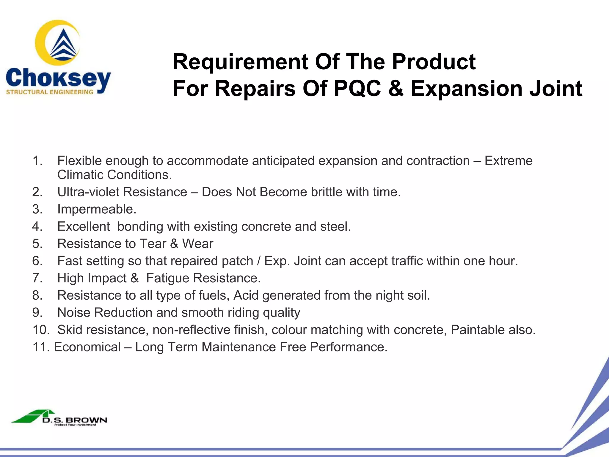 Repair presentation of pqc | PDF