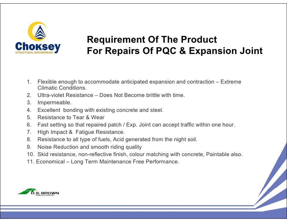 Repair presentation of pqc