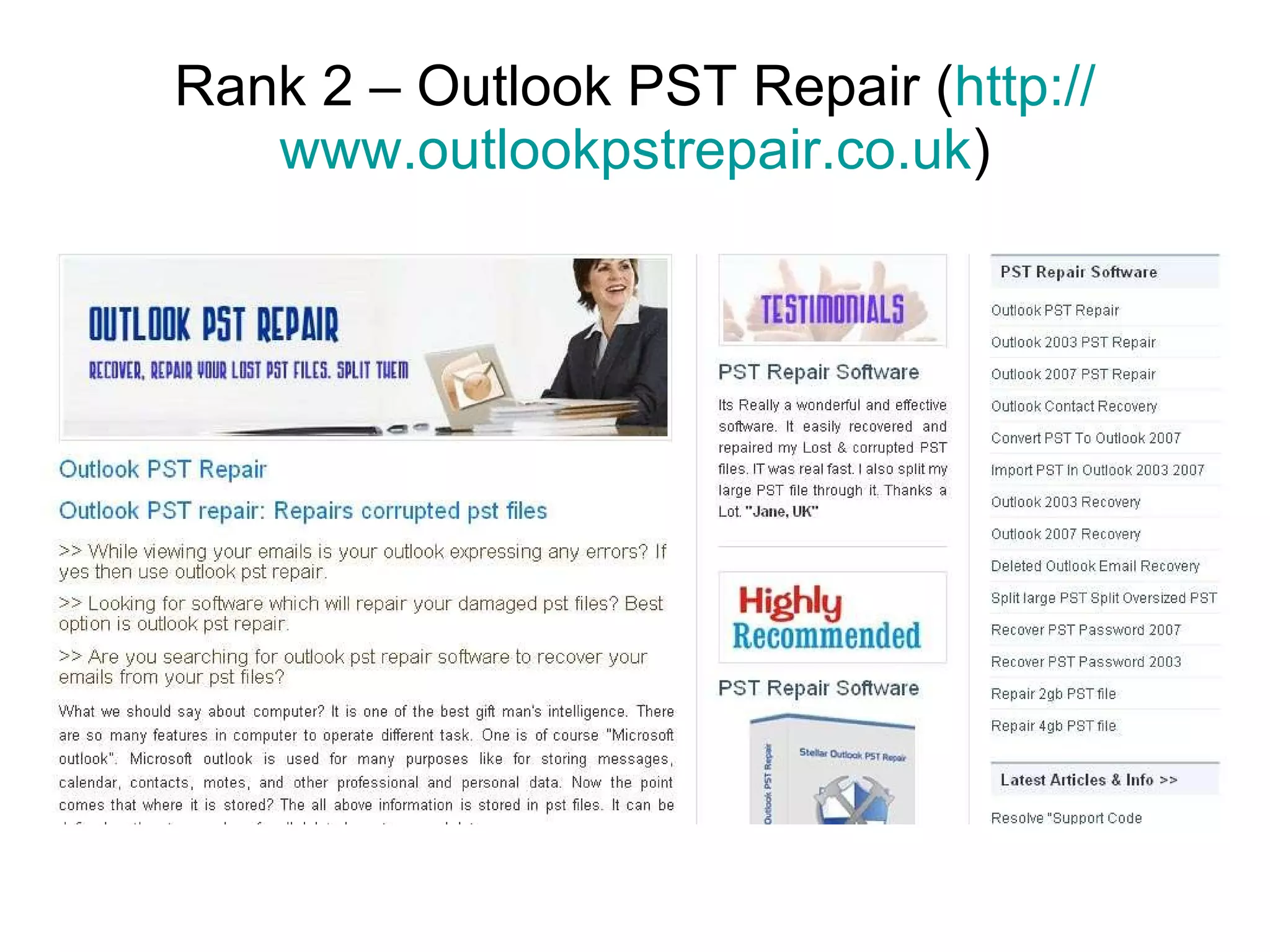Top Five Repair Pst Tool | PPT