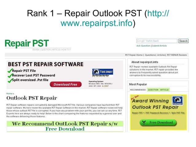 Top Five Repair Pst Tool | PPT | Free Download