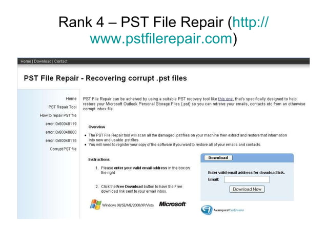 Top Five Repair Pst Tool | PPT