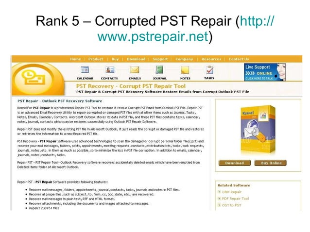 Top Five Repair Pst Tool | PPT