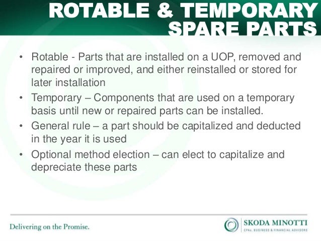 Rotable Spare Parts Tax Treatment | Reviewmotors.co