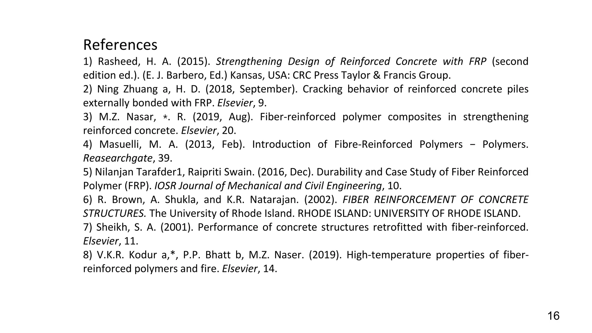 Repair & Rehabilitation of Concrete Structures Using FRP Composites | PDF