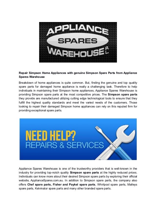 Simpson Washing Machine Spare Parts Brisbane | Reviewmotors.co
