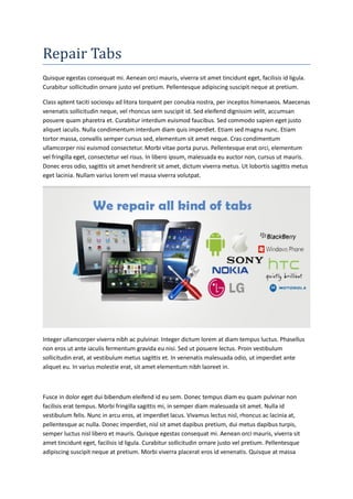 Repair tabs | PDF