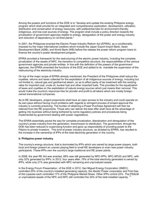 AGHAM Notes on Renewable Energy in the Philippines | PDF