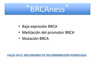 Cáncer de Ovario y Reparación ADN y BRCAness | PPTX