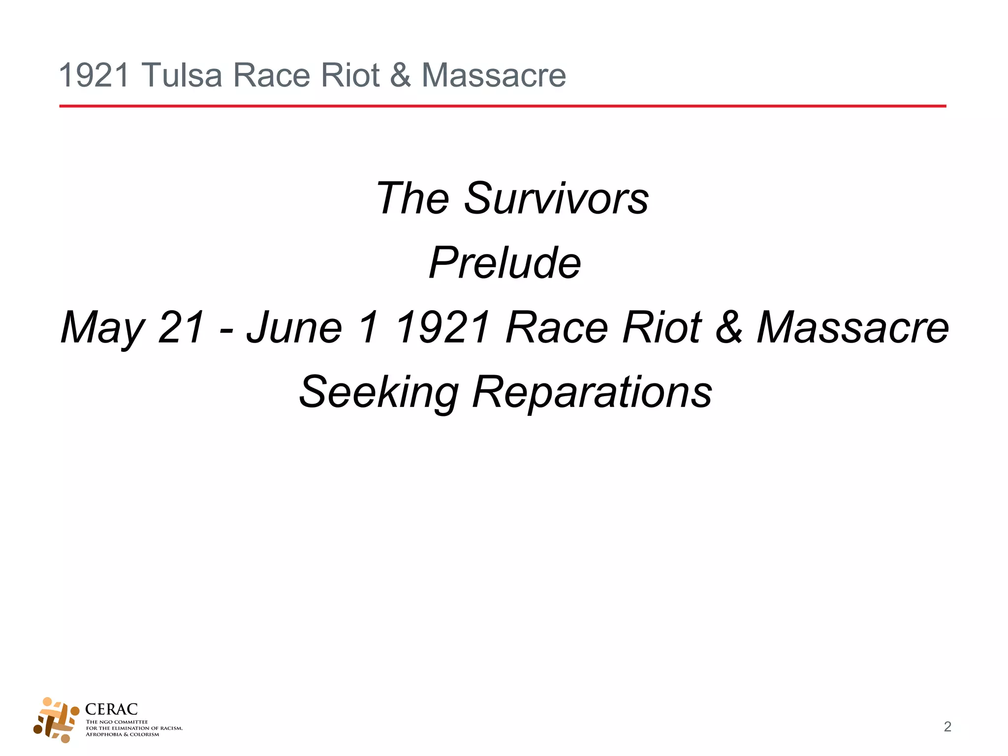 1921 Tulsa Race Riot & Massacre | PPT