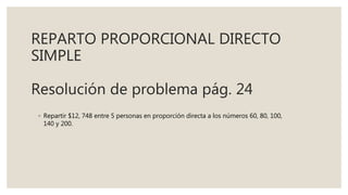 Reparto proporcional | PPTX