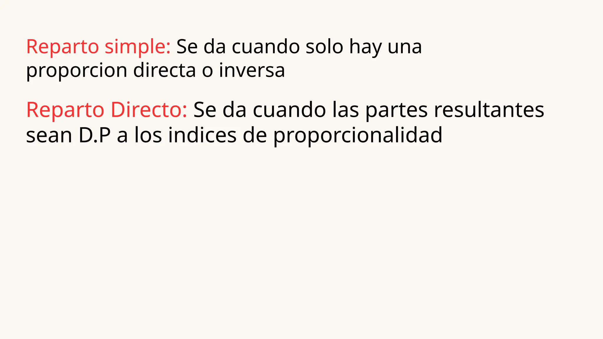 Reparto proporcional aritmetica directo e inverso | PPTX