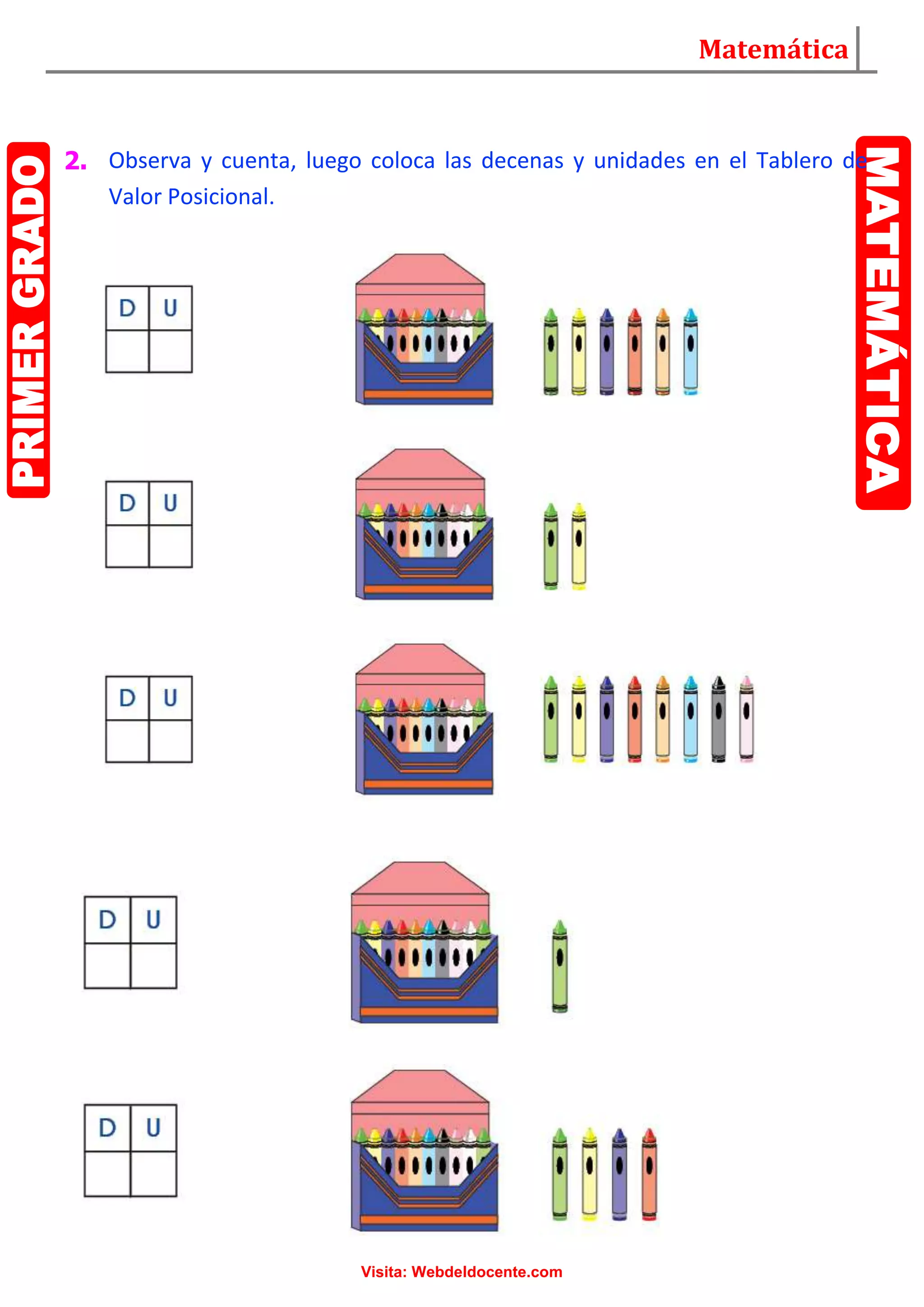Hojas De Trabajo De Valor Posicional De Decenas Y Unidades Para Primer ...