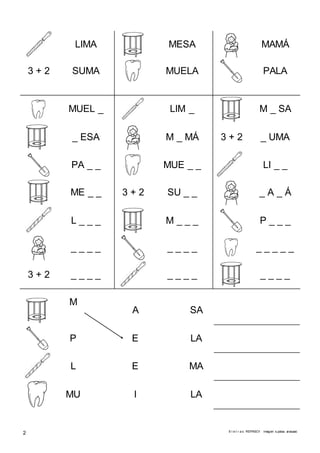 Repaso1 primeras consonantes varias | PDF