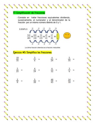 Repaso de fracciones | PDF